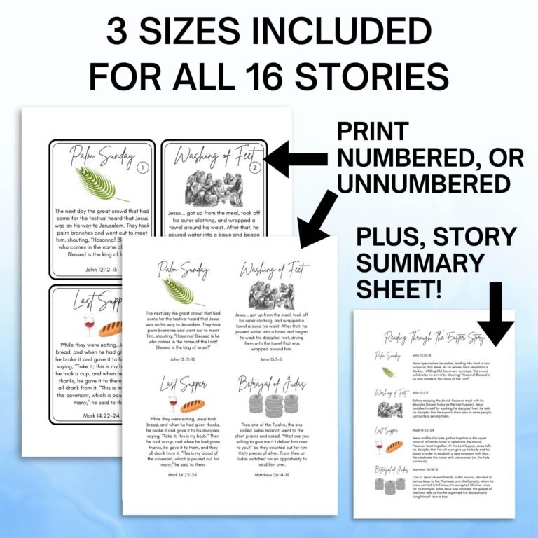 Easter Story Cards - Engage Your Child in the Easter Story