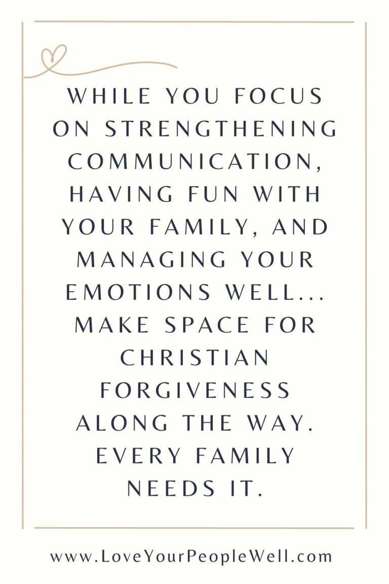 What Christian forgiveness looks like in a family home
